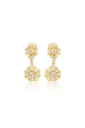 KENNETH JAY LANE Flower Cluster Clip On Earrings - Gold