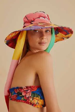 Farm Rio Green Winter Chita Hat - Tropical Chita