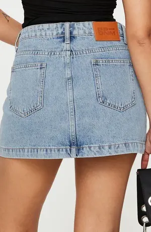 Princess Polly Nickei Denim Miniskirt - Blue