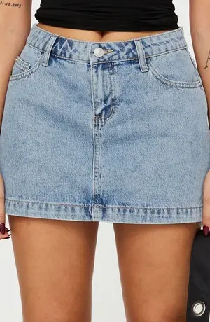 Princess Polly Nickei Denim Miniskirt - Blue