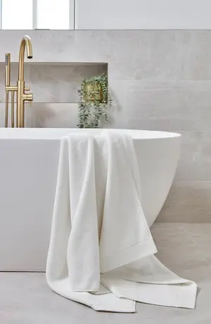 CHRISTY Luxe Heavyweight 100% Turkish Cotton Hand Towels - White
