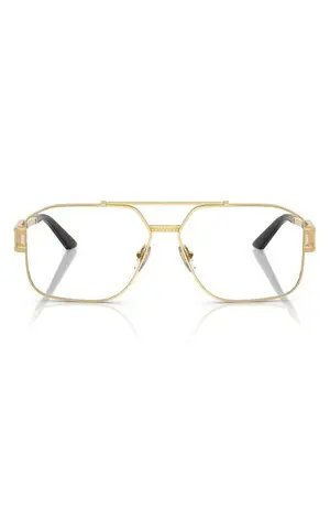 Versace 57mm Square Optical Glasses - Gold