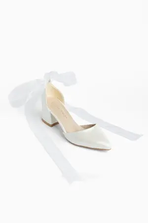 Low White Heels