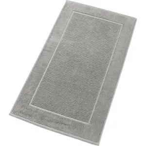 CHRISTY Supreme 1000gsm Extra Absorbent Cotton Bath Mat Silver