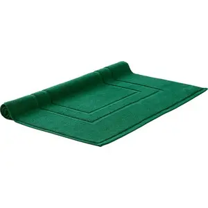 CHRISTY Brixton Textured Soft Cotton Bath Mat Emerald