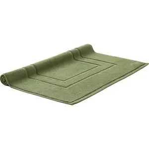 CHRISTY Brixton Textured Soft Cotton Bath Mat Khaki