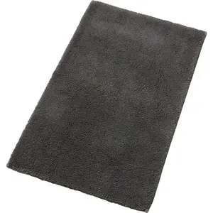 CHRISTY Deep Pile Thick Non-slip Bath Rug Ash Gray