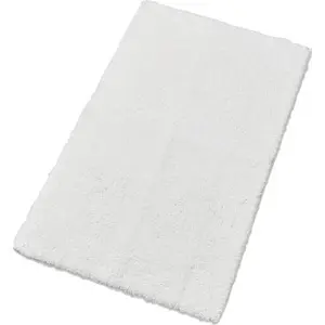CHRISTY Deep Pile Thick Non-slip Bath Rug - White