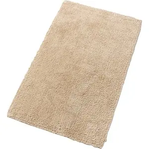 CHRISTY Reversible Deep Pile Thick Cotton Bath Rug - Stone
