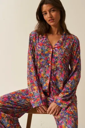 STRIPE & STARE Long Pyjama Set Full Bloom