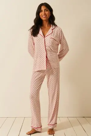 STRIPE & STARE Long Pyjama Set Mini Heart