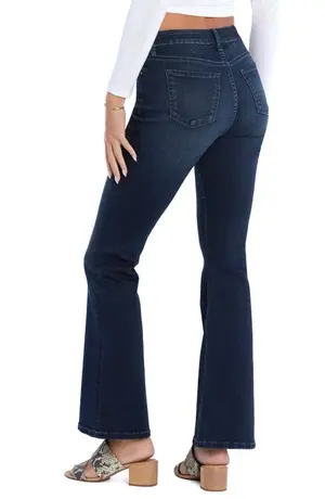 HINT OF BLU Mid-rise Flare Jeans - Cosmopolitan Blue