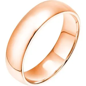 DONATELLO GIAN Rose-tone Sterling Silver 6mm Wedding Band - Pink