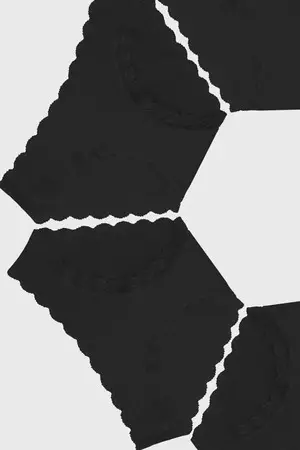 STRIPE & STARE Original Knicker Four Pack - Black