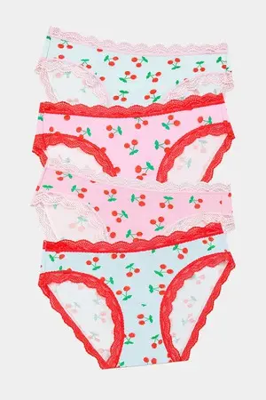 STRIPE & STARE Original Knicker Four Pack Cherryade