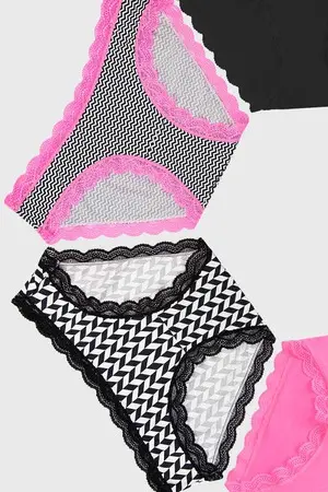 STRIPE & STARE Original Knicker Four Pack Chevron