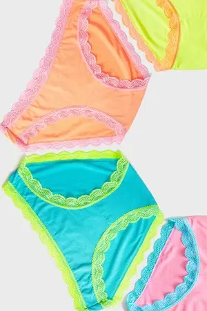 STRIPE & STARE Original Knicker Four Pack - Neon Candy