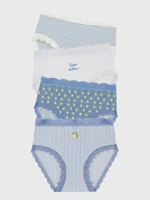 STRIPE & STARE High Rise Knicker Four Pack - Ciao Bella