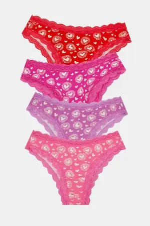 STRIPE & STARE Brazilian Four Pack - Love Shock