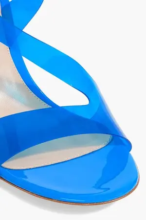 GIANVITO ROSSI Metropolis 70 Pvc Slingback Sandals - Bright Blue