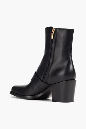 GIANVITO ROSSI Wayne Buckled Leather Ankle Boots