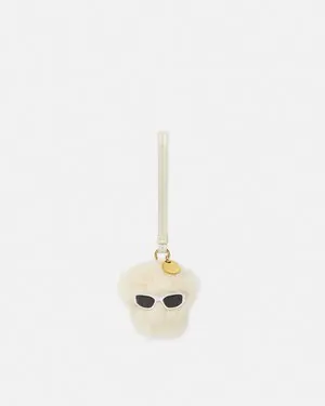 Versace Medusa Shearling Charm Beige