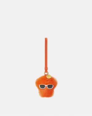 Versace Medusa Shearling Charm Orange