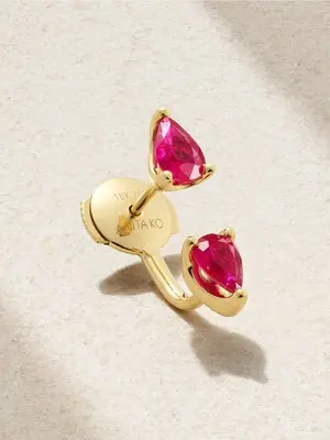 ANITA KO Orbit 18-karat Gold Ruby Single Earring
