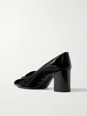 Khaite Elio Embellished Patent-leather Pumps
