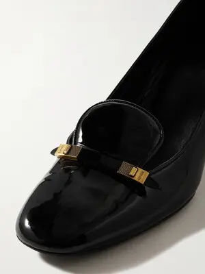 Khaite Elio Embellished Patent-leather Pumps