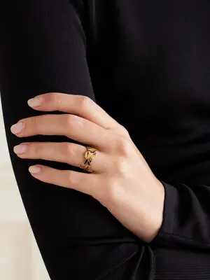 Saint Laurent Tone Ring - Gold