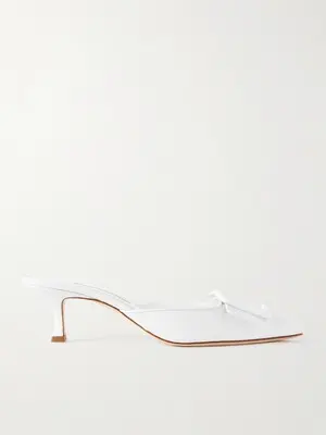 Manolo Blahnik Maysale 50 Leather Mules