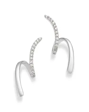 Bloomingdale'S 14k Gold 0.33 Tcw Diamond Ear Climbers - White