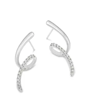 Bloomingdale'S 14k Gold 0.33 Tcw Diamond Ear Climbers