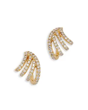 Bloomingdale'S 14k Diamond Cuff Earrings, 0.60 Tcw - Yellow Gold