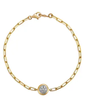 Bloomingdale'S 14k Diamond Solitaire Chain Bracelet - Yellow Gold