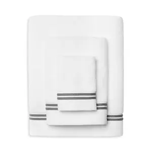 SFERRA Aura Nuova Bath Towel - White/ Charcoal