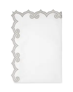 PRATESI Marrakesh Flat Sheet, King - White/sterling