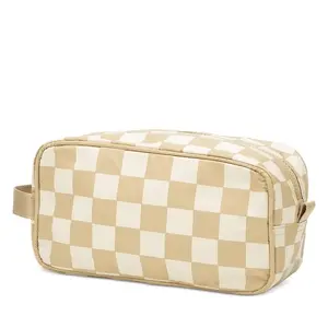 ALOHA COLLECTION Checkmate Dopp Kit - Tan