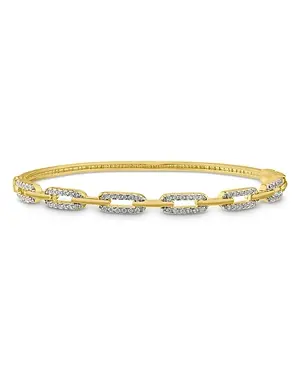 KENNETH JAY LANE Pave Link Bangle Bracelet - Gold