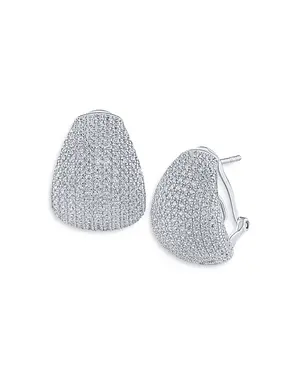 KENNETH JAY LANE Pave Drop Earrings - Silver