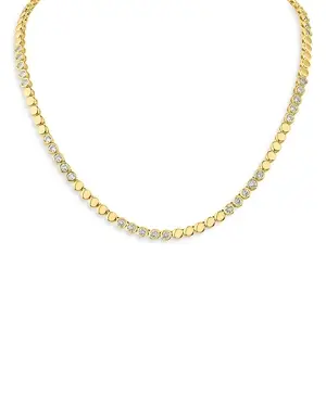 KENNETH JAY LANE Cubic Zirconia Collar Necklace - Gold