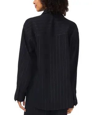Vince Camuto Metallic Pinstriped Shirt