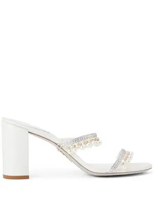 Rene Caovilla 90mm Chandelier Mules - Silver