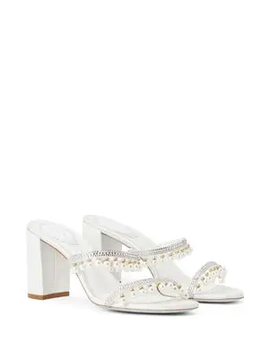 Rene Caovilla 90mm Chandelier Mules - Silver