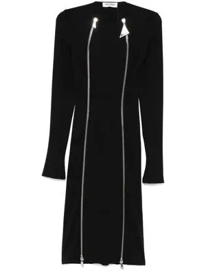 Attico Zip-fastening Midi Dress - Black