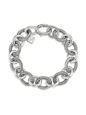 David Yurman Sterling Oval Link Chain Bracelet - Silver
