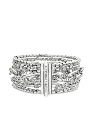 David Yurman Sterling Multi Row Chain Bracelet - Silver