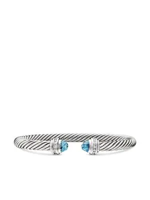 David Yurman David Yurman Sterling Silver Diamond And Topaz Bracelet Ssabtdi Silver