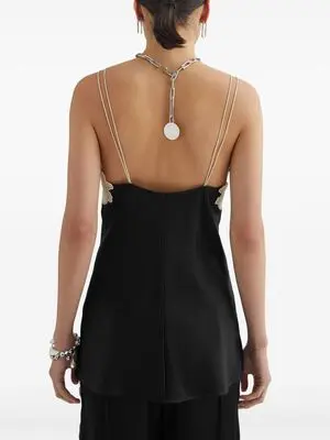JIL SANDER Floral Embroidered Top - Black